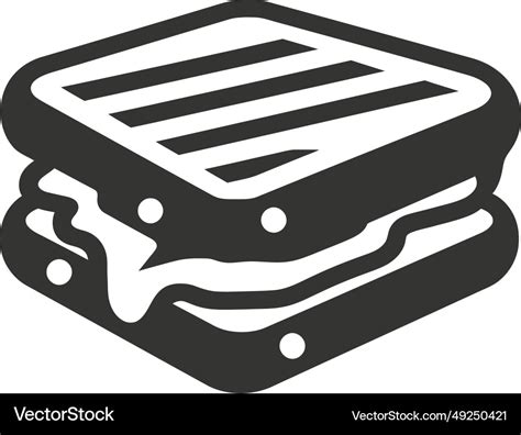 Grilled Cheese Sandwich Icon Royalty Free Vector Image