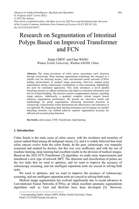 Pdf Research On Segmentation Of Intestinal Polyps Based On Improved