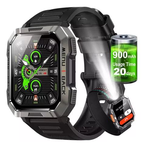 Blb Smart Watch Smart Watch W60 Lanterna Bluetooth Militar Masculina De