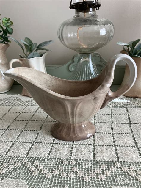 Beautiful Stained And Crazed Ironstone Gravysauce Boat Etsy