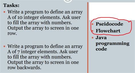 Solved Tasks Write A Program To Define An Array A Of 10