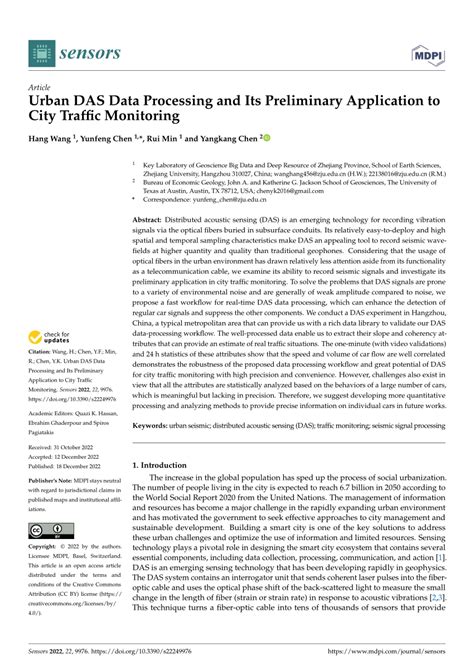 Pdf Urban Das Data Processing And Its Preliminary Application To City
