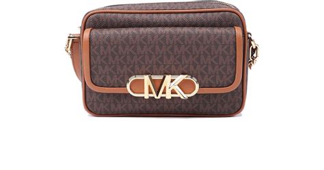 Michael Kors Leather Md Chn Swag Camera Xbody In Brown Lyst