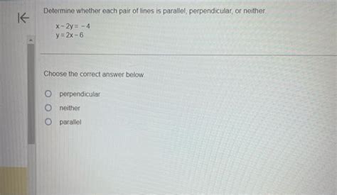 Solved Determine Whether Each Pair Of Lines Is Parallel Chegg