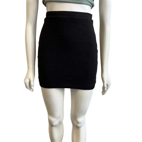 American Apparel Womens Size Xs Mini Knit Skirt Black