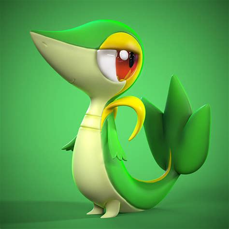 Snivy Pokemon 3d Model 3d Printable Cgtrader