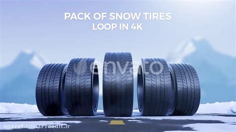 دانلود فوتیج آلفا لاستیک ماشین در جاده برفی Car Tires Drive On A Snowy Road