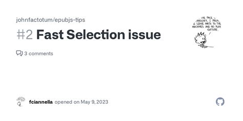 Fast Selection Issue · Issue 2 · Johnfactotum Epubjs Tips · Github