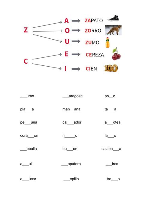 Ejercicio Interactivo De Ortografía C Z Para 3º Primaria Puedes Hacer