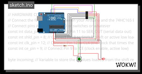 74hc165 Led Test Wokwi Esp32 Stm32 Arduino Simulator