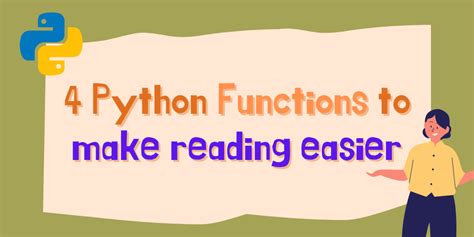 4 python functions that make reading easier dev community