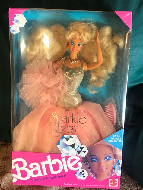 Mattel Sparkle Eyes Barbie Doll 1991 Blonde 2482 Nrfb Etsy