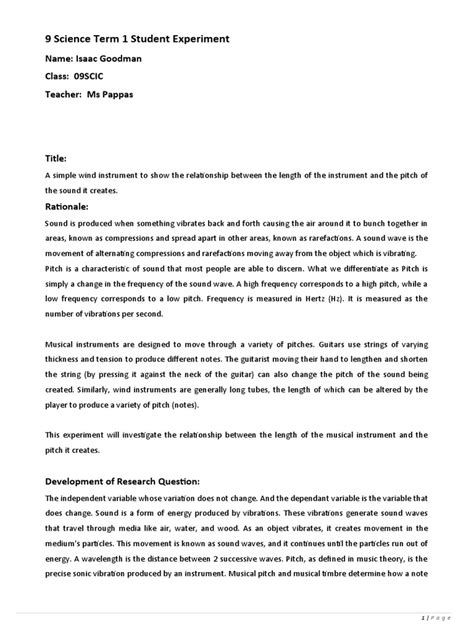 Year 9 Science Term 1 2023 Final Pdf