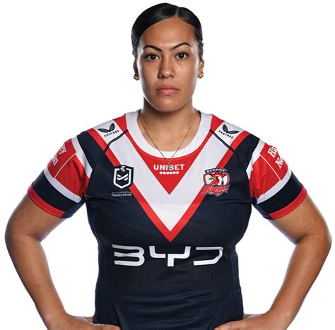 Official Telstra Womens Premiership Profile Of Aliyah Nasio For Sydney Roosters Women Roosters