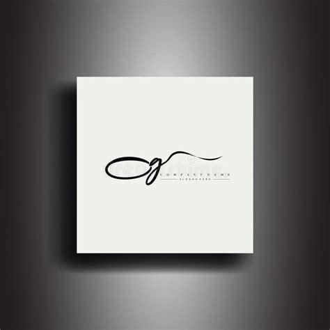 Og Signature Style Monogram Calligraphic Lettering Icon And Handwriting