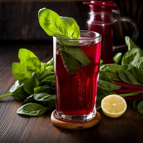 Premium Ai Image Tangy Elixir Sipping The Spiced Delight Of Sorrel