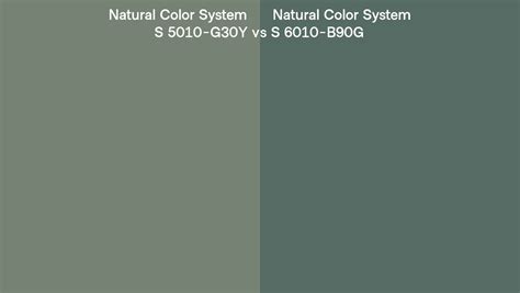 Natural Color System S 5010 G30Y Vs S 6010 B90G Side By Side Comparison