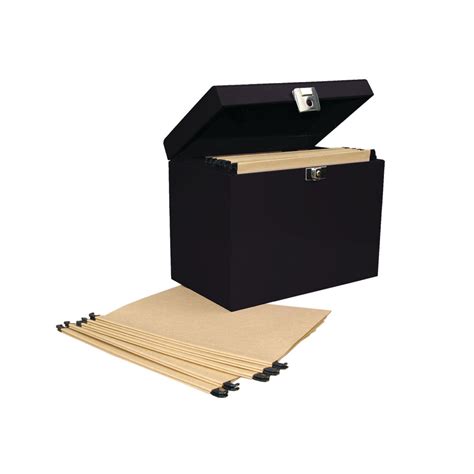 Metal Box File A4 Lockable 290x370x230mm Black 040125