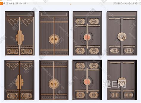 新中式入户门模型su模型下载 Id113788909 建e网su模型