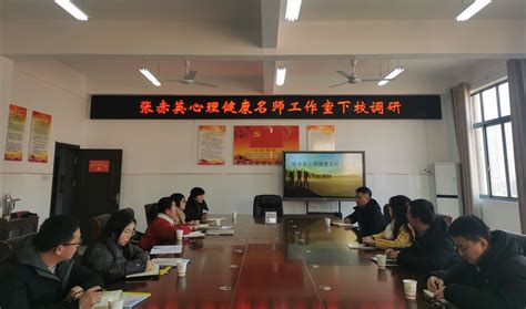进校调研促发展专业引领向未来张赤英心理健康名师工作室下校调研 教育管理云平台