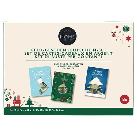 HOME CREATION Weihnachts Kreativ Set Geld Grußkarten ALDI SÜD