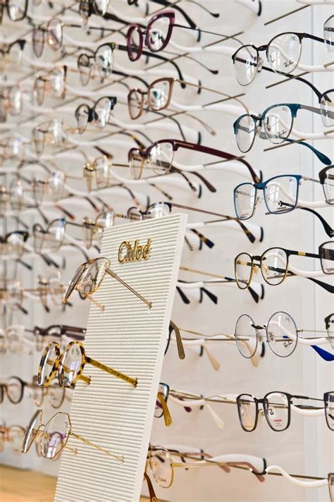 Selection Of Branded Eyeglasses In An Optician Retail Shop In Poland