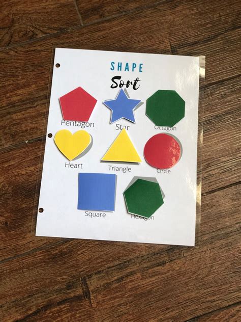 Shape Sorting Activity Printable Etsy