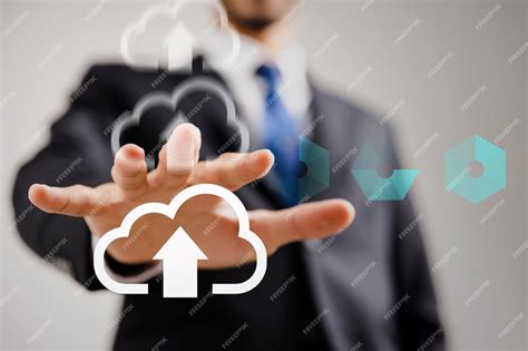 Premium Photo Hand Of Businessman With Cloud Network Connects To Internet Server Service For