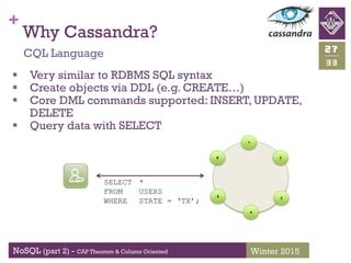 NoSQL Database Cassandra Column Base DB PPT