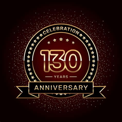 Logo design zum 130 jährigen jubiläum mit einer vektorvorlage aus