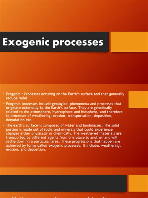 Module 5 Exogenic Processes Pdf Weathering Erosion