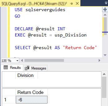 SQL Server Stored Procedure Return Value DatabaseFAQs