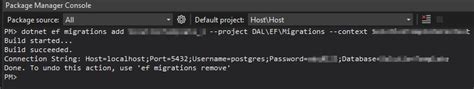 Create A Migration Failed With Powershell Command In Pmc · Issue 27457 · Dotnet Efcore · Github