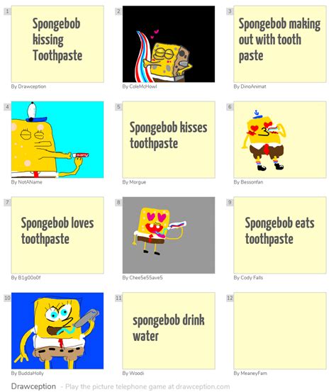Spongebob Kissing Toothpaste Drawception