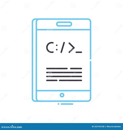 Command Line Icon Outline Symbol Vector Illustration Concept Sign