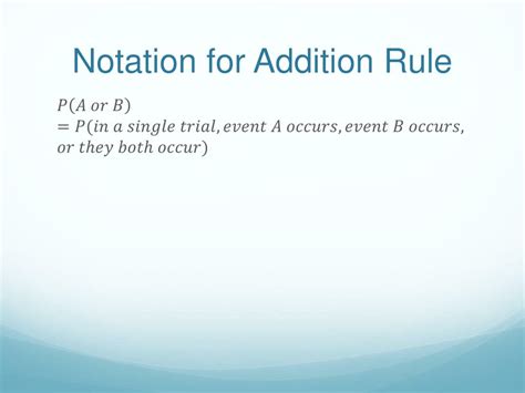 PPT The Addition Rule PowerPoint Presentation Free Download ID
