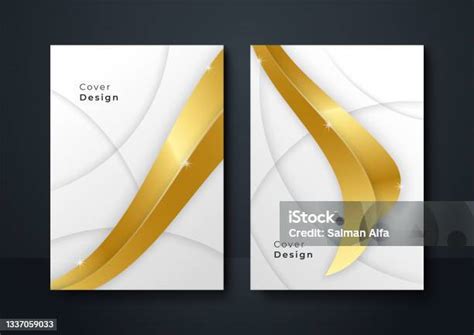 3d 물결 모양의 황금 모양으로 템플릿 배경을 덮습니다 소셜 미디어 배너를 위한 디자인 배경 0명에 대한 스톡 벡터 아트 및 기타 이미지 Istock