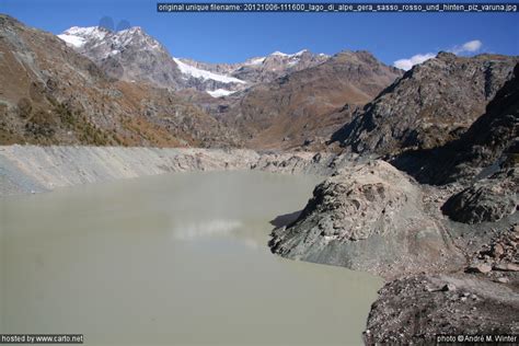 Lago Di Alpe Gera Sasso Rosso Und Hinten Piz Varuna Zum Laghetto