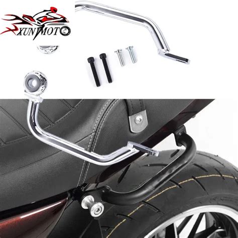 Chrome Motorcycle Rear Grab Bars Rear Seat Pillion Passenger Side Hand