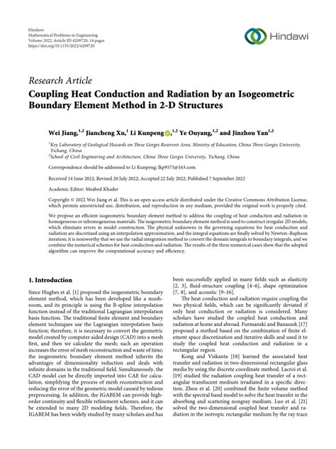 pdf coupling heat conduction and radiation by an isogeometric