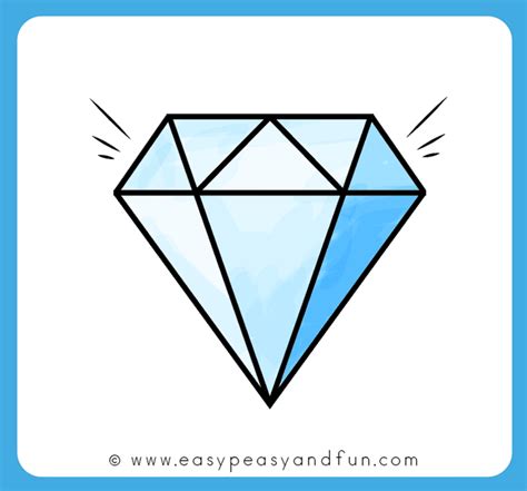 How To Draw A Diamond Step By Step Easy
