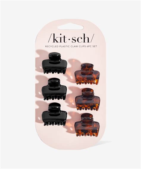 Kitsch Recycled Plastic Mini Puffy Claw Clips Set At Beauty Bay