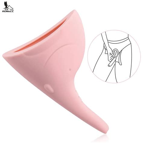 Runacc New Design Women Urinal Soft Silicone Urination Device Travel