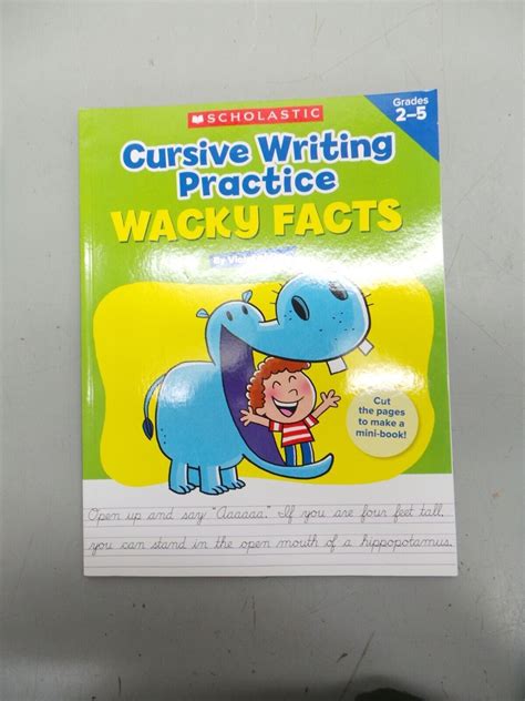 Scholastic Cursive Writing Practice Wacky Facts Grades 2 5 Sc