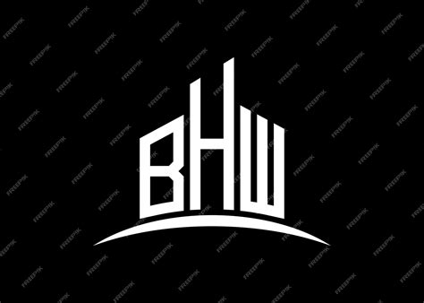 Premium Vector Letter Bhw Building Vector Monogram Logo Design