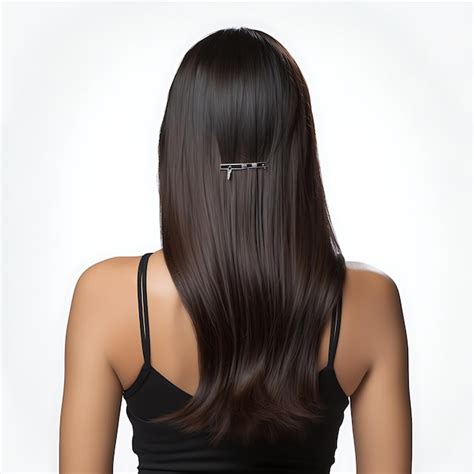 Premium Photo Elegant Sleek Straight Hair For Women Long Straight