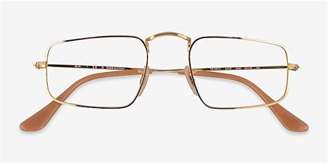 Ray Ban Rb3957v Julie Rectangle Shiny Gold Frame Eyeglasses