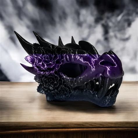 Dragon Skull Dragon Skull With Flowers 3d Model By Rebel Alicorn
