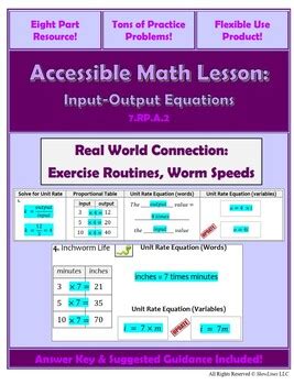Unit Rate Equations Intro Engaging 8 Part Lesson Practice Flexible Use