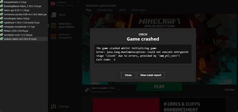 When I Try To Start Minecraft From The Launcher With Sodium And Several